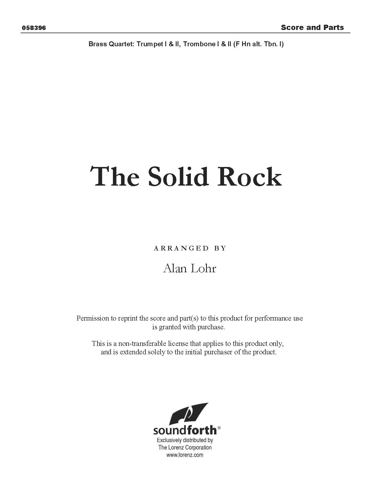 The Solid Rock - Brass Quartet
