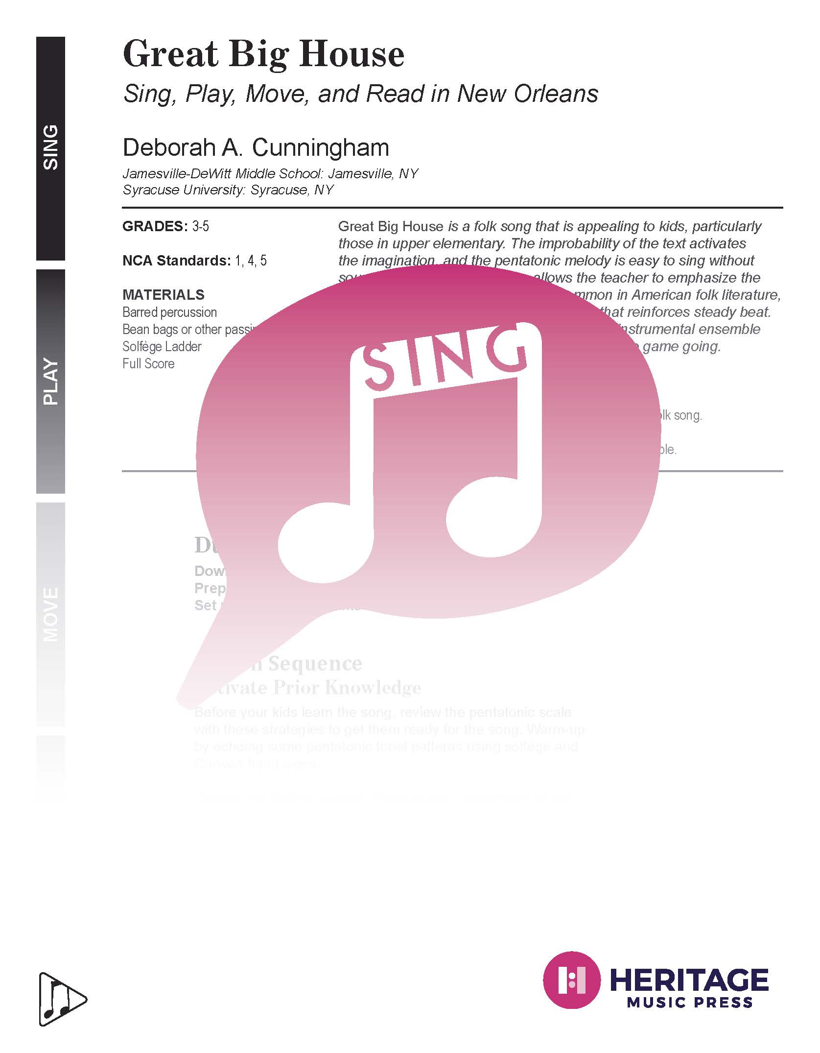 Great Big House: Sing, Play, Move, and Read in New Orleans