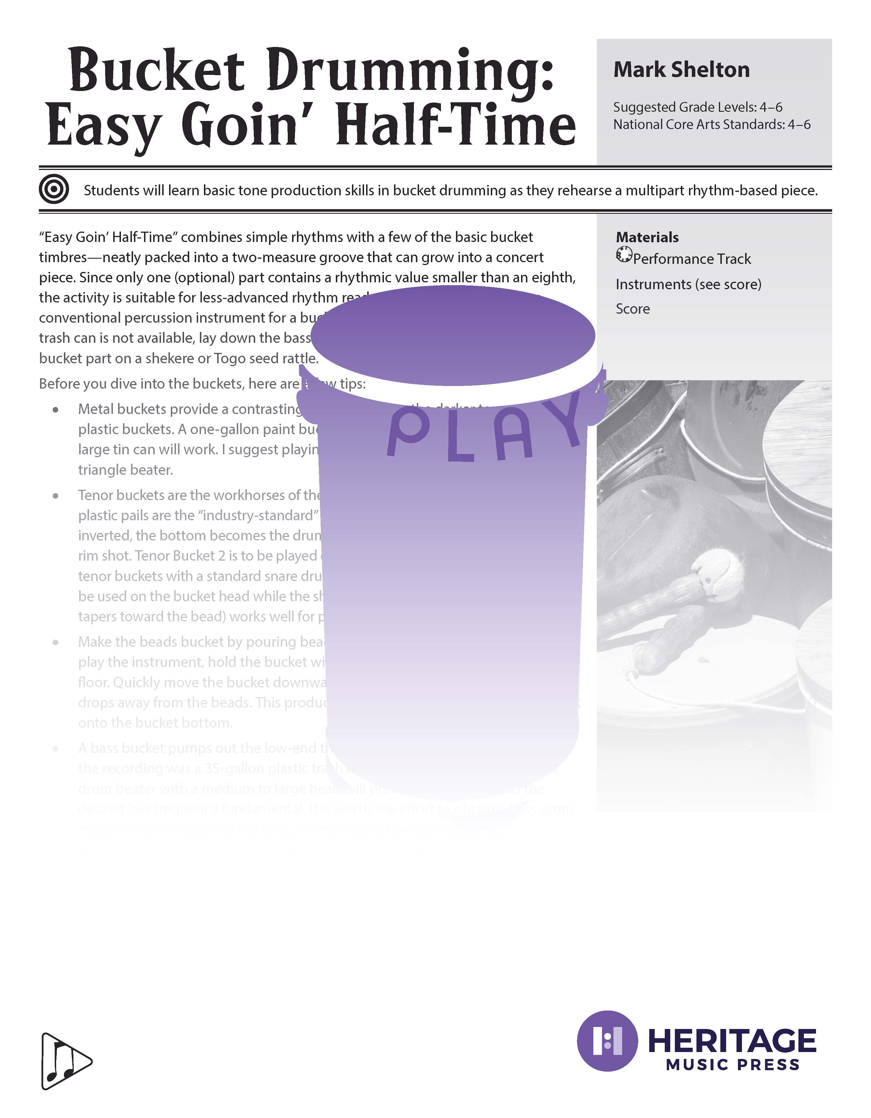 Bucket Drumming: Easy Goin' Half Time