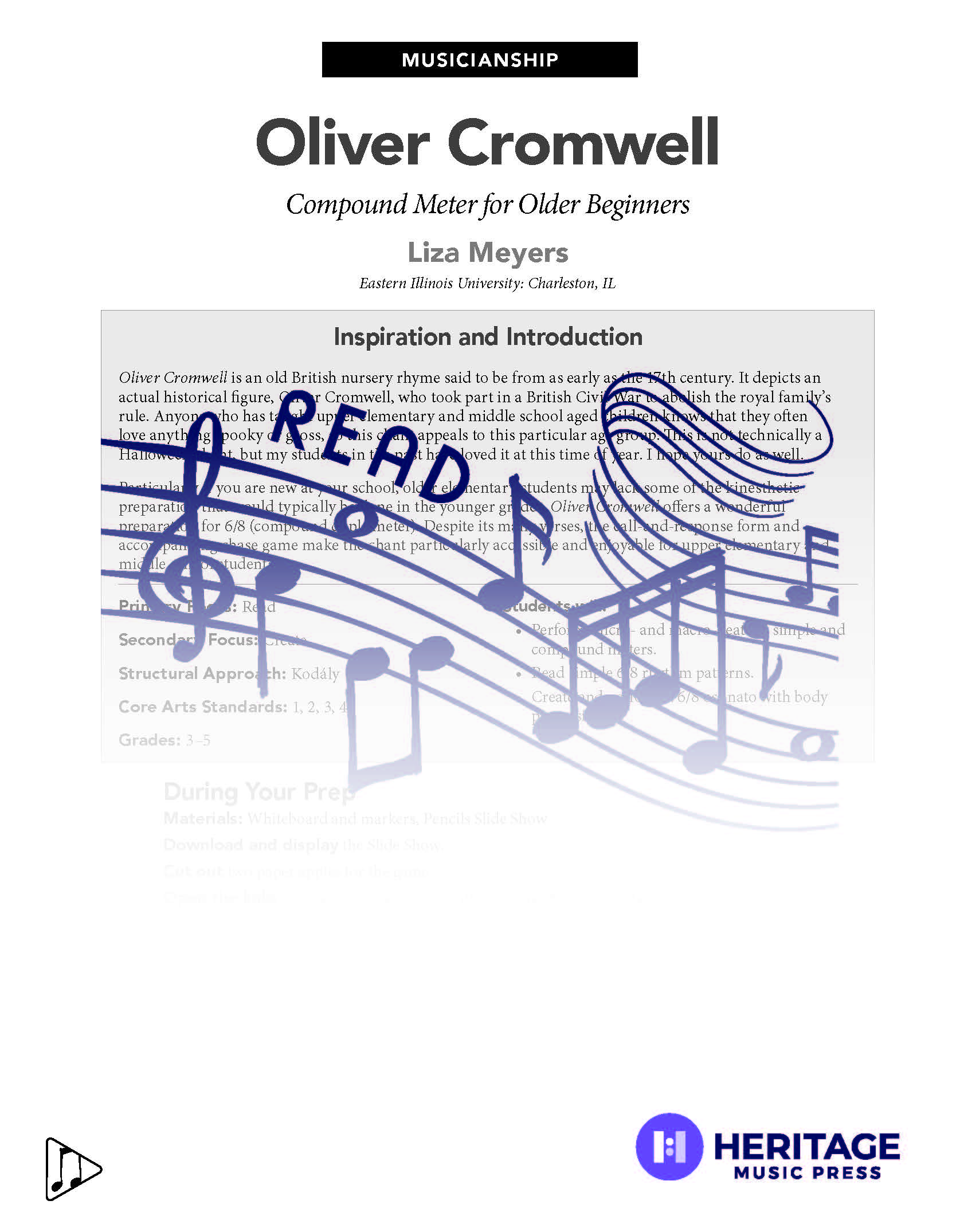 Oliver Cromwell: Compound Meter for Older Beginners